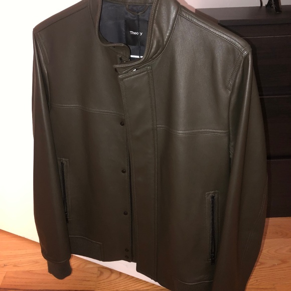 Theory | Jackets & Coats | Theory Leather Jacket Size M | Poshmark